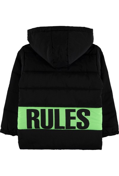 Civil Boys Erkek Çocuk Kapüşonlu Mont 10-13 Yaş Siyah