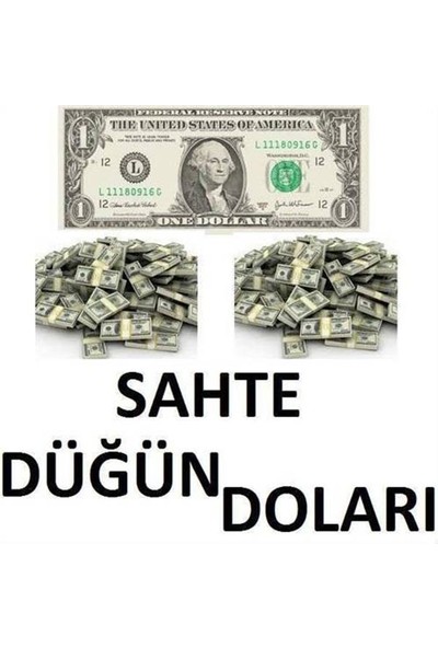 Ufuk Şaka Oyunları Merkezi Sahte Dolar Düğün ve Şaka Amaçlı Geçersiz ( 100 Adet ) ( 6.5-15 cm )