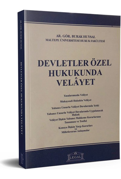 Legal Yayıncılık Devletler Özel Hukukunda Velayet