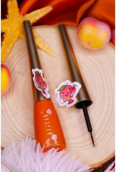 Mujgan Şeftali Meyveli Eyeliner Turuncu Ambalaj Siyah Renk 5 ml Mujgan