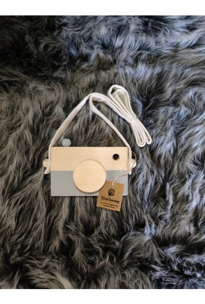 Websunday Ahşap Fotoğraf Makinesi - Gri