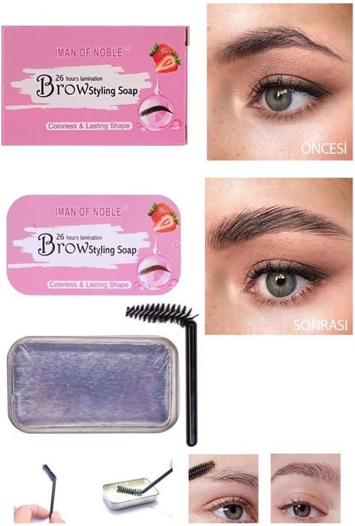 Iman Of Noble Kaş Şekilendirici Sabun Brow Styling Soap 12 gr Çilekli Iman Of Noble Iman Of Noble Kaş Şekilendirici Sabun Brow Styling Soap 12 gr Çilekli Iman Of Noble