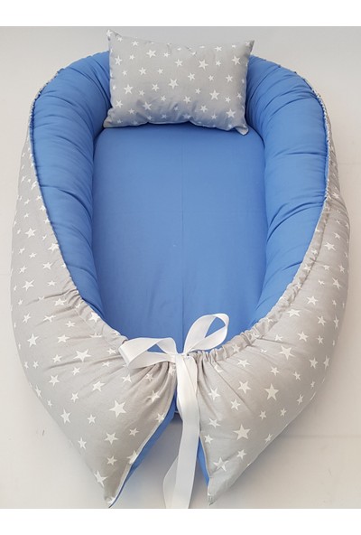 Babynest Dünyası Küçük Gri Yldız Mavi Babynest Bebek Yuvası Babynest Dünyası Küçük Gri Yldız Mavi Babynest Bebek Yuvası