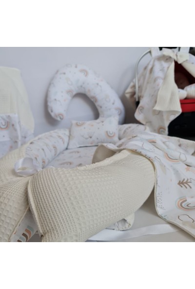 Babynest Dünyası Krem Pike Bulut Babynest Seti Babynest Dünyası Krem Pike Bulut Babynest Seti