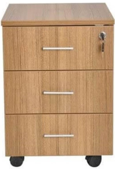 Parello Bambu Kilitli Masa Altı Keson 3 Çekmeceli