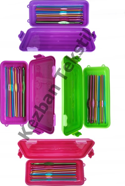 Kezban Tekstil Örgü Yün Tığ Seti Metal Saplı 2-2,5-3-3,5-4-4,5-5-6-7-8 No 10'lu Özel Kutusuyla Kezban Tekstil Örgü Yün Tığ Seti Metal Saplı 2-2,5-3-3,5-4-4,5-5-6-7-8 No 10'lu Özel Kutusuyla