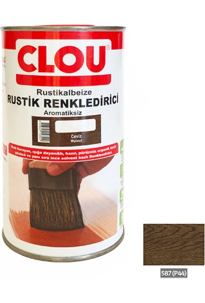 Clou Solvent Bazlı Rustik Ahşap Renklendirici 750ML 587 Ceviz Clou Solvent Bazlı Rustik Ahşap Renklendirici 750ML 587 Ceviz