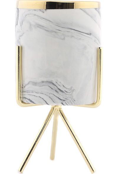 Chima Home Standlı Gold Mermer Desen Büyük Vazo Chima Home Standlı Gold Mermer Desen Büyük Vazo