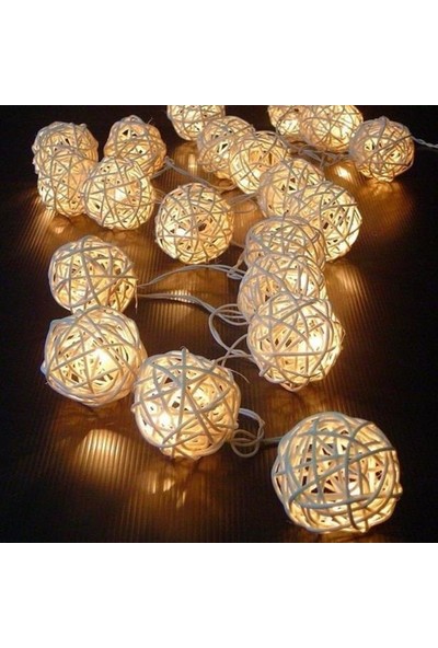 CBTX 20 LED Hintkamışı Topları Şeklinde Işık Wh CBTX 20 LED Hintkamışı Topları Şeklinde Işık Wh