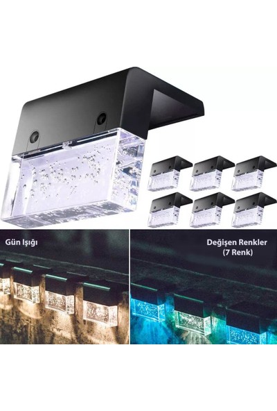 Technosmart 6adet Solar Güneş Enerjili Köşebent Merdiven Bahçe Dekorasyon Aydınlatma Led Lamba 2 Mod Technosmart 6adet Solar Güneş Enerjili Köşebent Merdiven Bahçe Dekorasyon Aydınlatma Led Lamba 2 Mod