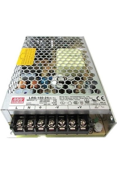 MEANWELL Smps Meanwell LRS-150-24 150W 24V/6,5A Güç Kaynağı MEANWELL Smps Meanwell LRS-150-24 150W 24V/6,5A Güç Kaynağı