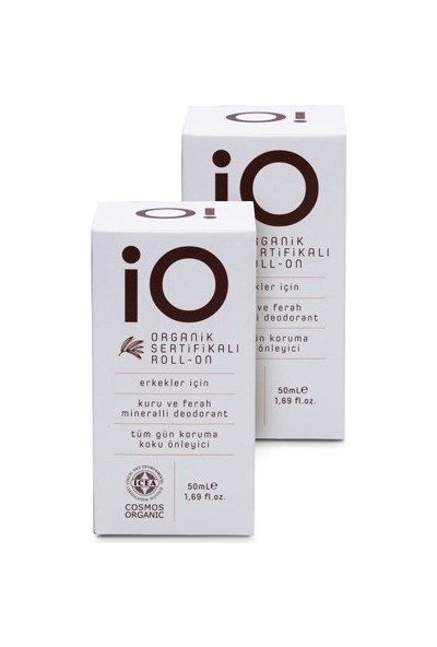 Io Organik Sertifikalı Roll-On/Erkekler Için 2 X 50 Ml Io Organik Sertifikalı Roll-On/Erkekler Için 2 X 50 Ml