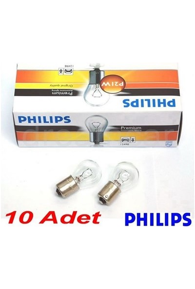 Philips 93 Ampul 12V P21W 10'lu Paket 12498CP Philips 93 Ampul 12V P21W 10'lu Paket 12498CP