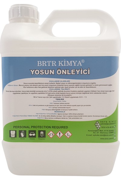Brtrkimya Brtr 6 kg Havuz Yosun Önleyici Dezenfektant