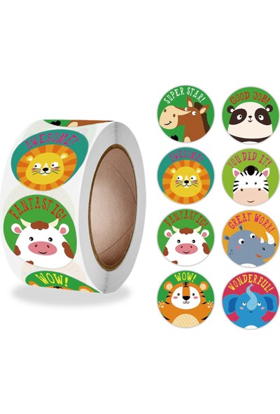 Kitvtopc 500 Adet Hayvan Karikatür Çıkartma Bantları -Yeşil (Yurt Dışından) Kitvtopc 500 Adet Hayvan Karikatür Çıkartma Bantları -Yeşil (Yurt Dışından)