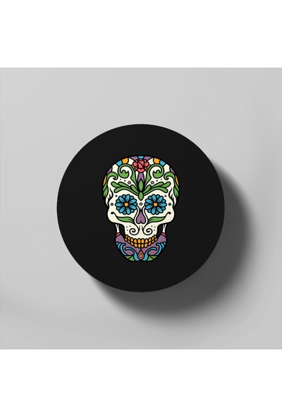 Fizello Sugar Skull Teal Blue Flower Eyes Bardak Altlığı Fizello Sugar Skull Teal Blue Flower Eyes Bardak Altlığı