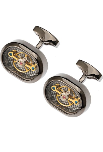 Omark Cotton Oval Tourbillion Kol Düğmesi