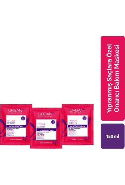 Urban Care Intense Keratin Pre Hair Mask 3'Lü Set Urban Care Intense Keratin Pre Hair Mask 3'Lü Set