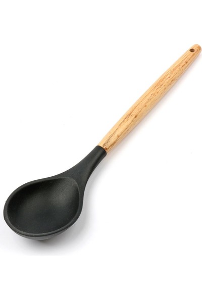 Bkmc Bambu Saplı Silikon Kaşık