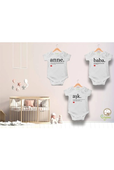 Limon Unisex Bebek Beyaz Anne - Baba - Aşk 3'lü Zıbın Seti Limon Unisex Bebek Beyaz Anne - Baba - Aşk 3'lü Zıbın Seti