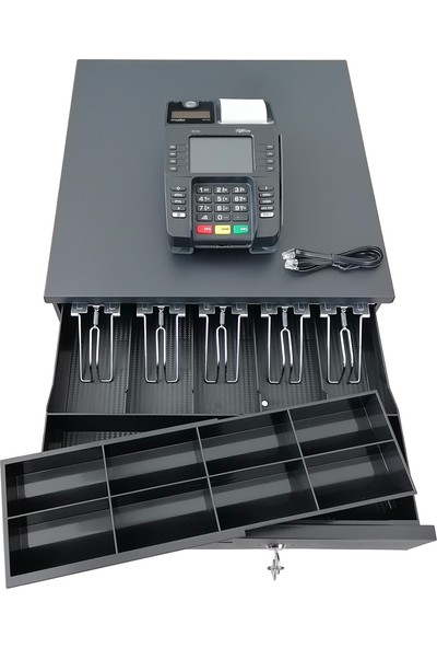 Saypos Ingenico Yazarkasa Modelleriyle Uyumlu Metal Para Çekmecesi 5 Banknot Gözlü 41X42X11CM