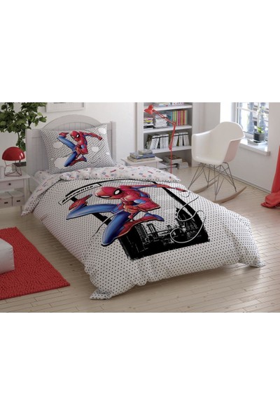 Taç Lisanslı Spiderman Cloudy Tek Kişilik Nevresim Takımı Taç Lisanslı Spiderman Cloudy Tek Kişilik Nevresim Takımı