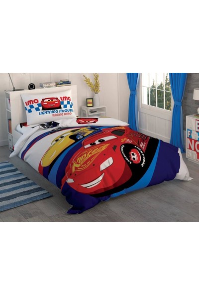 Taç Lisanslı Disney Cars Race Tek Kişilik Nevresim Takımı Taç Lisanslı Disney Cars Race Tek Kişilik Nevresim Takımı