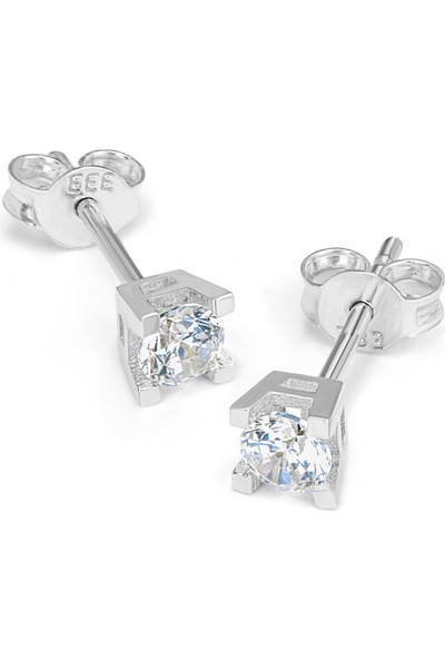 Fay Yamaner Altın Tektaş Küçük Boy Küpe