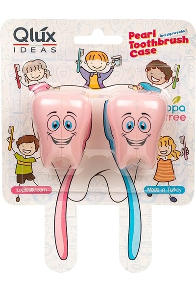 Apiko Shop Ikili Diş Fırçalık , Çocuk Diş Fırçalık, Diş Fırçası Kapağı Pembe Apiko Shop Ikili Diş Fırçalık , Çocuk Diş Fırçalık, Diş Fırçası Kapağı Pembe