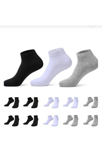 Fenomen Çorap 10'lu Bayan Pamuklu Bilek Boy Patik Çorap