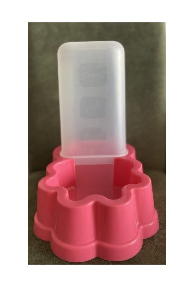 T-Pet Kedi ve Köpek Plastik Mama Su Kabı Pembe 3 lt