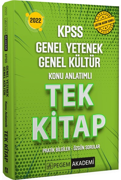 Pegem Akademi Yayıncılık 2022 KPSS Genel Yetenek Genel Kültür Konu Anlatımlı Tek Kitap Pegem Akademi Yayıncılık 2022 KPSS Genel Yetenek Genel Kültür Konu Anlatımlı Tek Kitap
