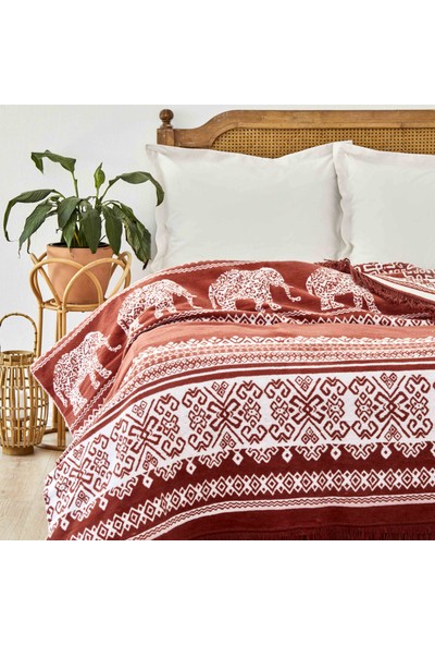 Karaca Home Colmar Terecota Çift Kişilik Battaniye Karaca Home Colmar Terecota Çift Kişilik Battaniye