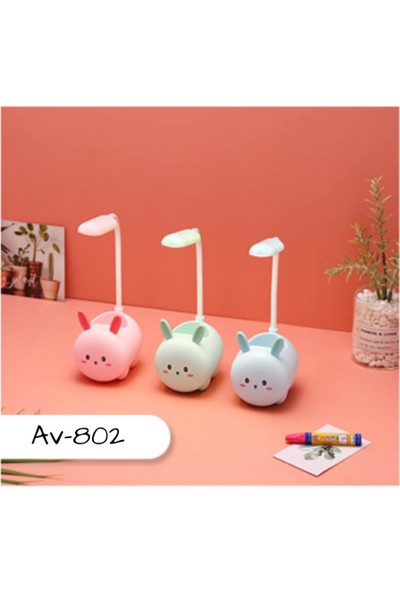 Avec AV-802 Sevimli Tavşan Kalemlikli USB Ledli Şarjlı Masa Lamba Avec AV-802 Sevimli Tavşan Kalemlikli USB Ledli Şarjlı Masa Lamba