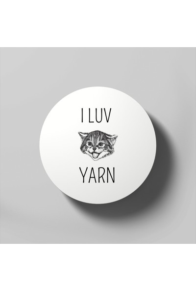 Fizello I Luv Yarn Cute Kitten Bardak Altlığı