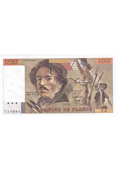 Benim Koleksiyonum Fransa, 100 Frank (1978) Eski Yabancı Kağıt Para Benim Koleksiyonum Fransa, 100 Frank (1978) Eski Yabancı Kağıt Para