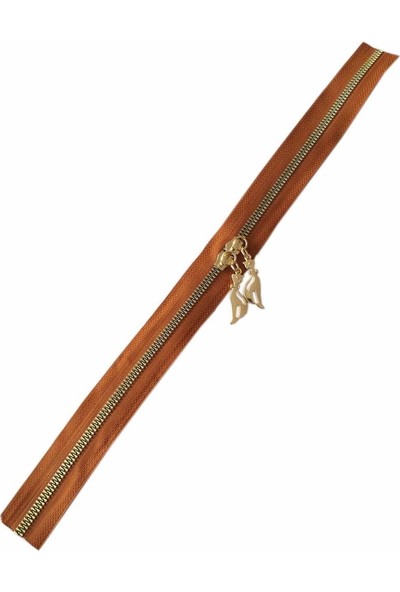 Angel Çanta Akssesuar Çift Başlı Fermuar Light Gold Metal 40 cm Angel Çanta Akssesuar Çift Başlı Fermuar Light Gold Metal 40 cm