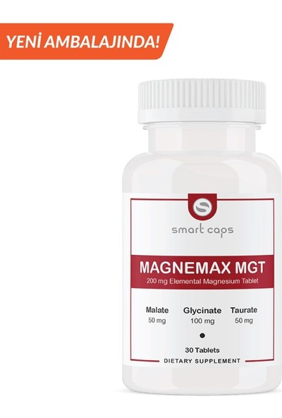 Smart Caps Magnemax Magnezyum Mgt 30 Tablet Smart Caps Magnemax Magnezyum Mgt 30 Tablet