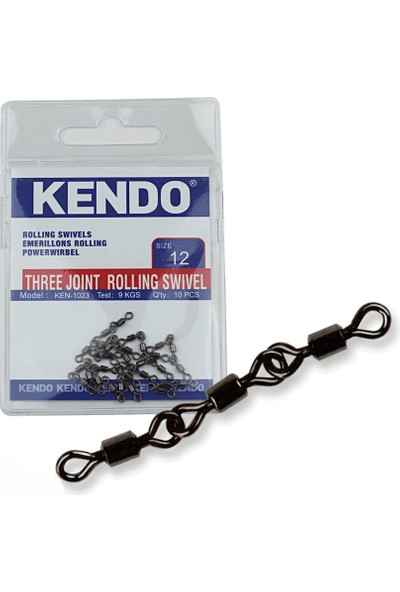 Kendo Three Joint Rolling Swivel 10 Adet Kendo Three Joint Rolling Swivel 10 Adet