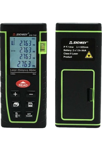 SNDWAY Lazer Metre 40M Sndway Lazermetre 40 M Lazer Mesafe Ölçer Dijital Mesafe Ölçer SNDWAY Lazer Metre 40M Sndway Lazermetre 40 M Lazer Mesafe Ölçer Dijital Mesafe Ölçer