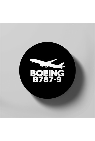 Fizello Boeing B787-9 Silhouette Print (White) Bardak Altlığı Fizello Boeing B787-9 Silhouette Print (White) Bardak Altlığı