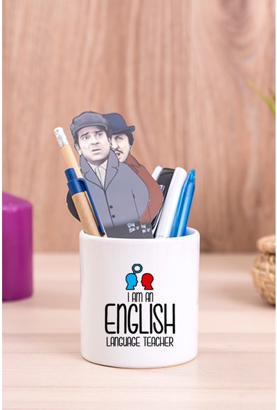 Hediye Dükkanı Ingilizce Öğretmeni Seramik Kalemlik