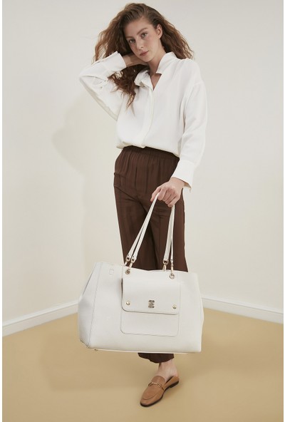 Pierre Cardin Kadın Çanta Beyaz 05PO21Y1465-MPO By