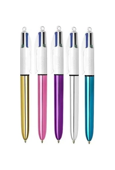 Bic 4 Colours Shine Tükenmez Kalem 5'li