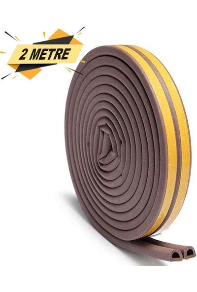 Badem10 Kapı Pencere Bandı Fitili Yapışkanlı Soğuk Izolasyon Bant 1x2=2 Metre (Kahverengi) Badem10 Kapı Pencere Bandı Fitili Yapışkanlı Soğuk Izolasyon Bant 1x2=2 Metre (Kahverengi)