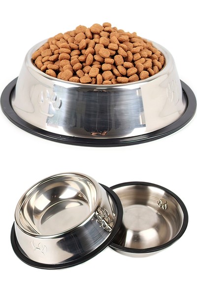 Benturk Paslanmaz Çelik Metal Mama Kabı 15 cm - H118738