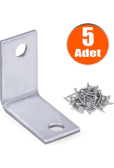 Badem10 Mobilya Dolap Köşe Bağlantı Sabitleme L Demir Gönye 25X25X15 mm (5 Adet) Badem10 Mobilya Dolap Köşe Bağlantı Sabitleme L Demir Gönye 25X25X15 mm (5 Adet)