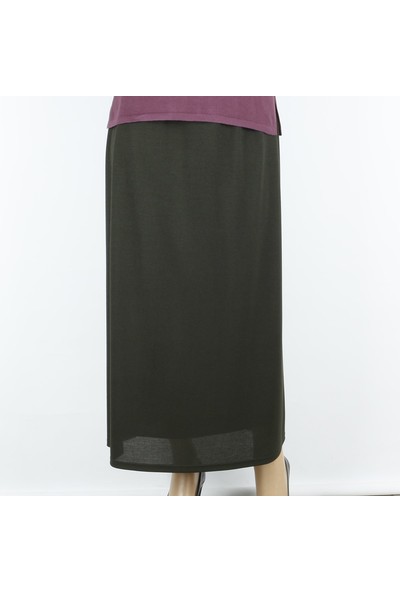 Nursafa Hesna Etek Çan Haki Yeşil Buğra Astarlı Nursafa Hesna Etek Çan Haki Yeşil Buğra Astarlı