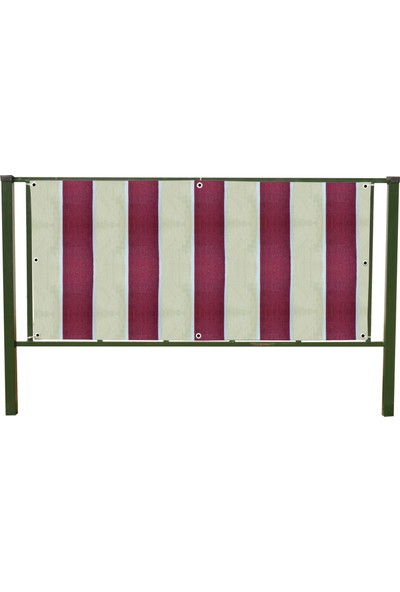 Okan Oto Pamuklu Kumaş Balkon Demiri Korkuluğu Brandası Bodro Krem Çizgili 1.5 X 4