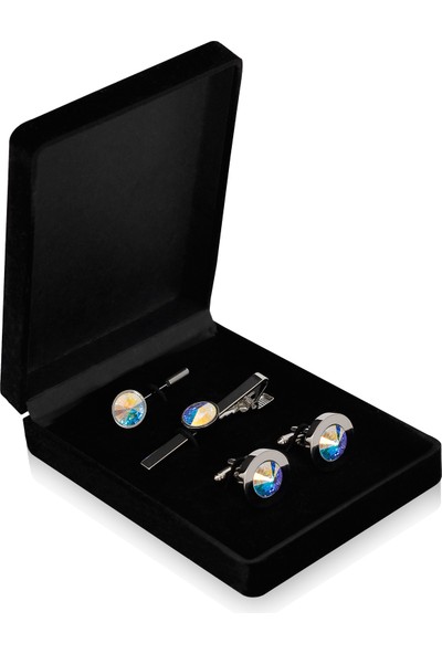 Zekupp Kol Düğmesi Kravat İğne Seti